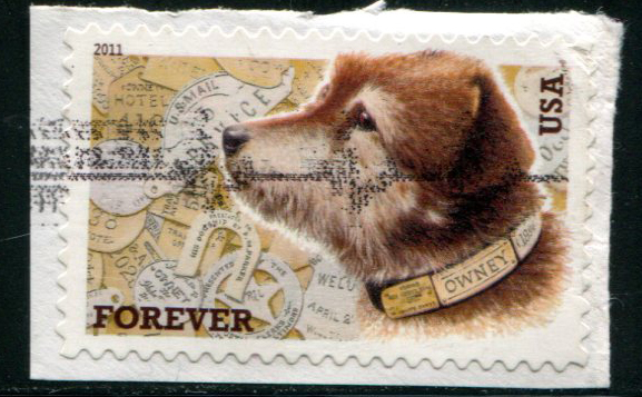 4547 US (44c) Owney the Postal Dog SA, used on paper | United States ...