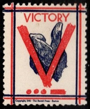 1941 US Propaganda Poster Stamp Victory Copyright 1941-The Bentill ...