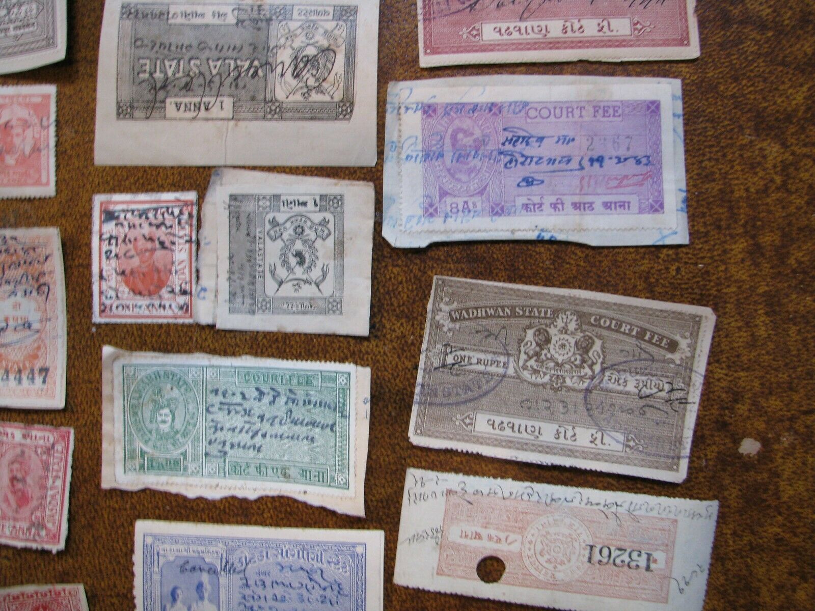 Princely Indian India State Revenue Lot D - 41 Different Stamps - See ...
