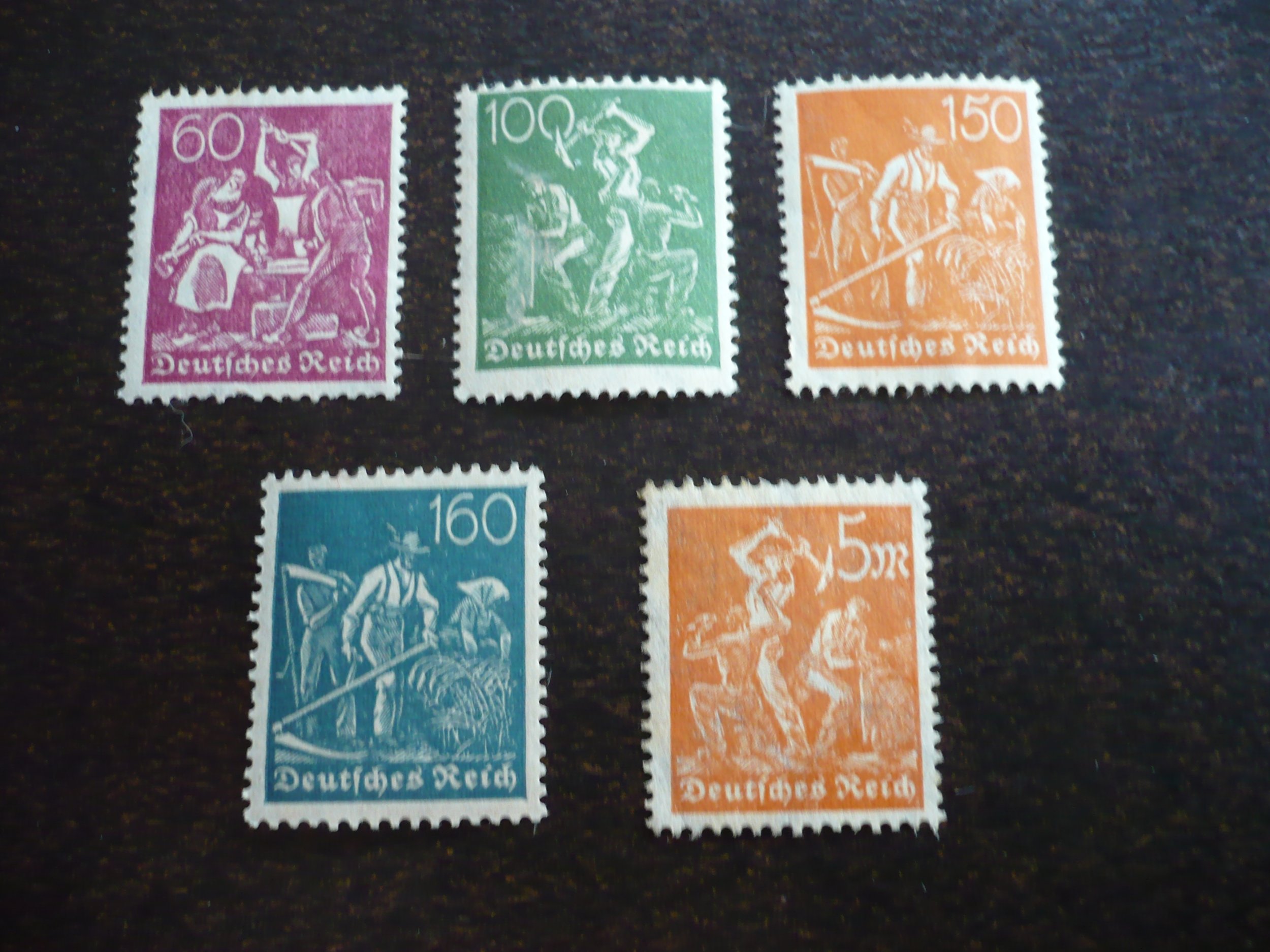 Stamps - Germany - Scott# 168,172,175,176,180 - Used Partial Set of 5 ...