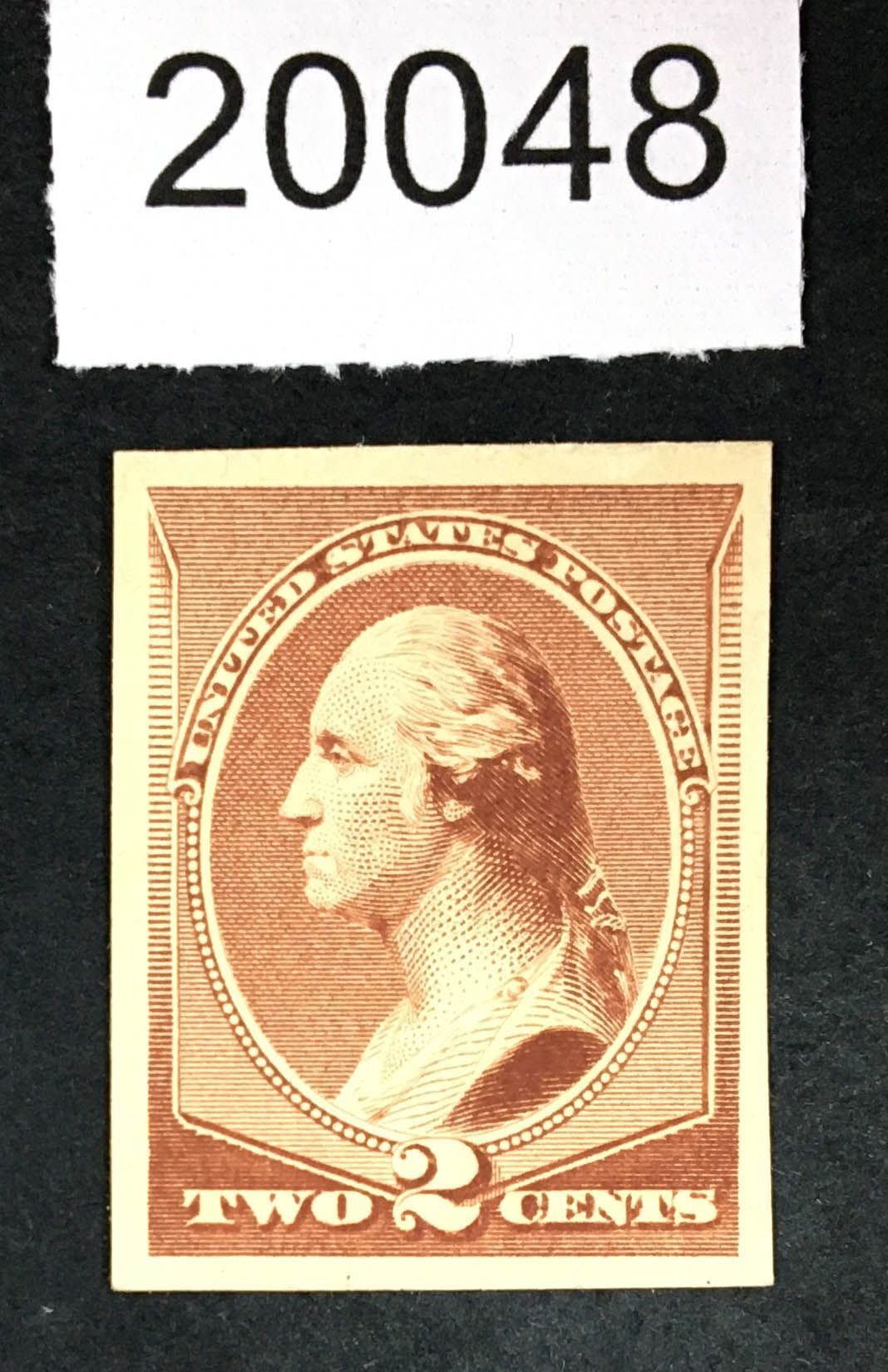 US Stamps # 210p4 Proof on Card $20 LOT #20048 | United States, Back of ...