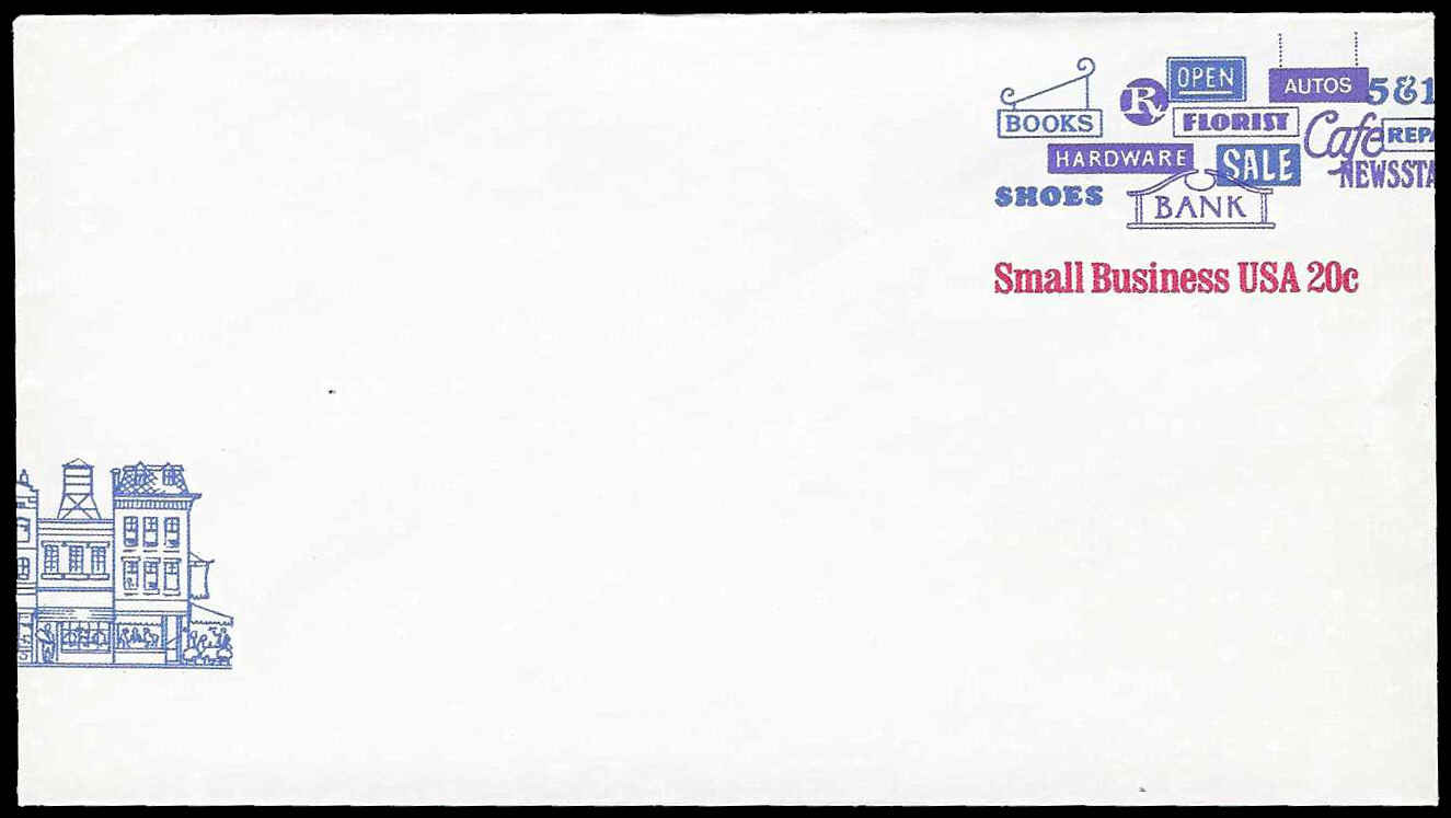 PCBstamps US U606 20c Small Business Postal Envelope Unused, (1 ...