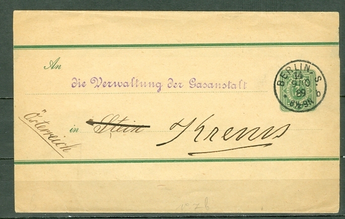 Germany 1889 Nice Stationery Envelope to France | Europe - Germany ...