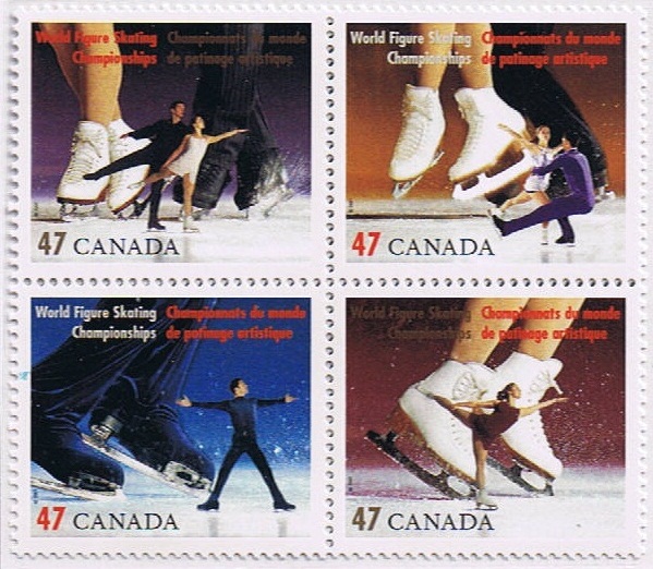 Canada Mint VF-NH #1899a Figure Skating block/4 / HipStamp