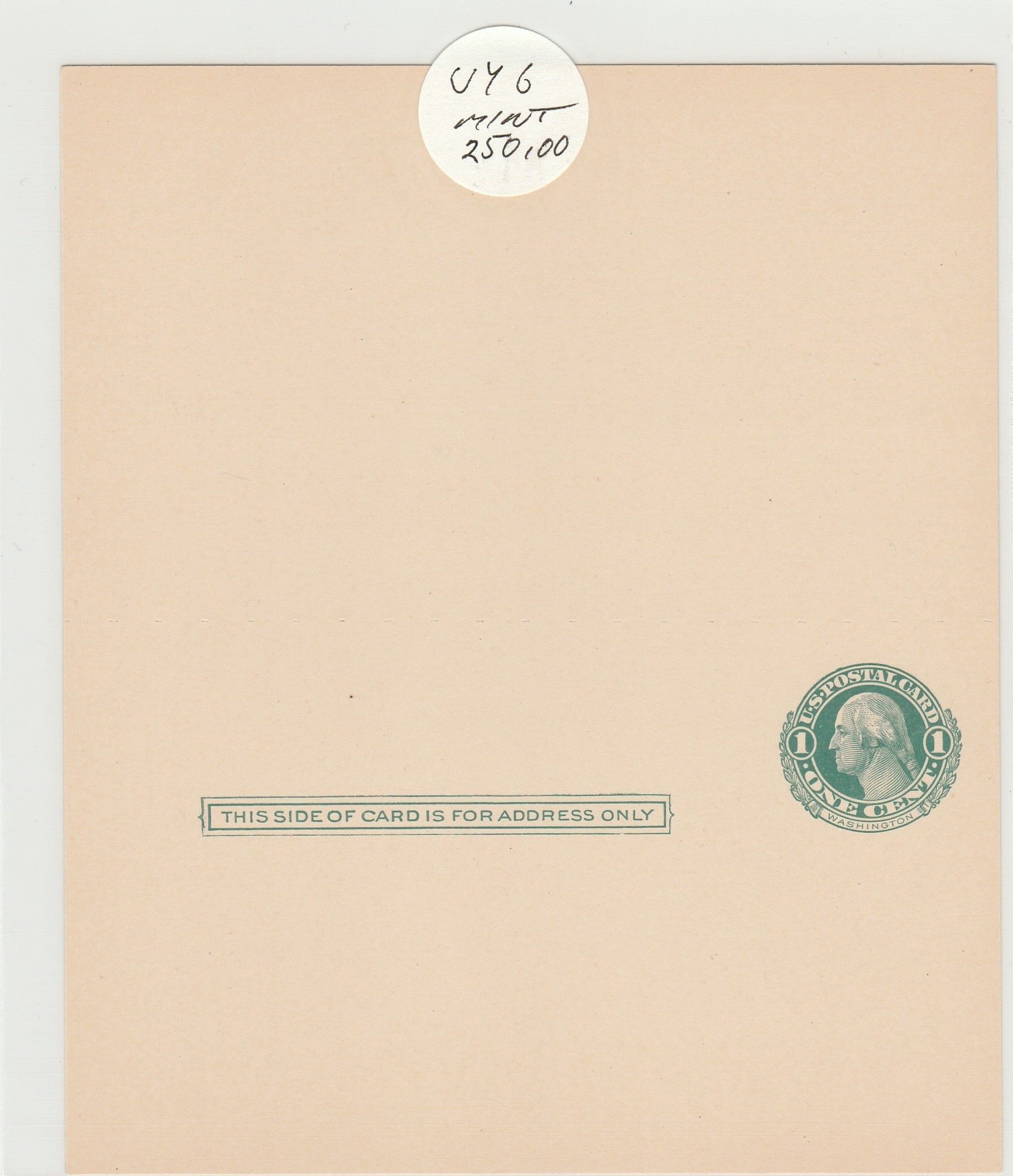Scott# UY6 Un Folded US Postal Reply Card | United States, Postal Cards ...