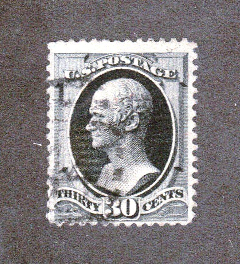 Scott 154 - Hamilton 30 Cent. Used. With Old Cert. Light Cancel. #02 ...