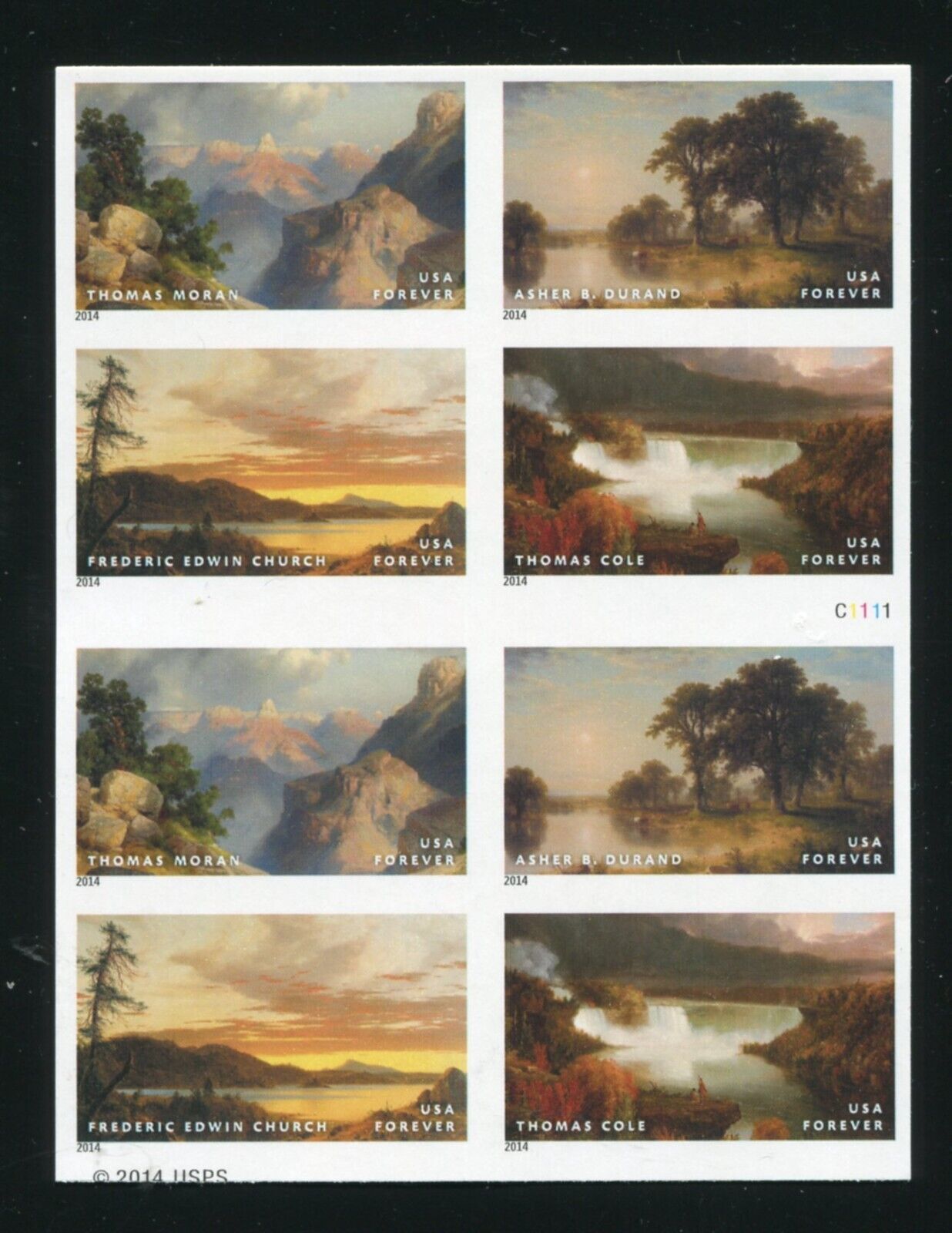 4920c Hudson River School Double Sided Stamp Blocks MNH 2014 | United ...