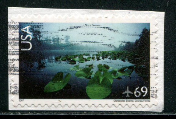 C142 US 69c Okefenokee Swamp Airmail SA, used on paper | United States ...