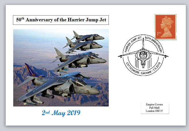 50th anniversary harrier jump jet aviation aircraft militaria postal ...