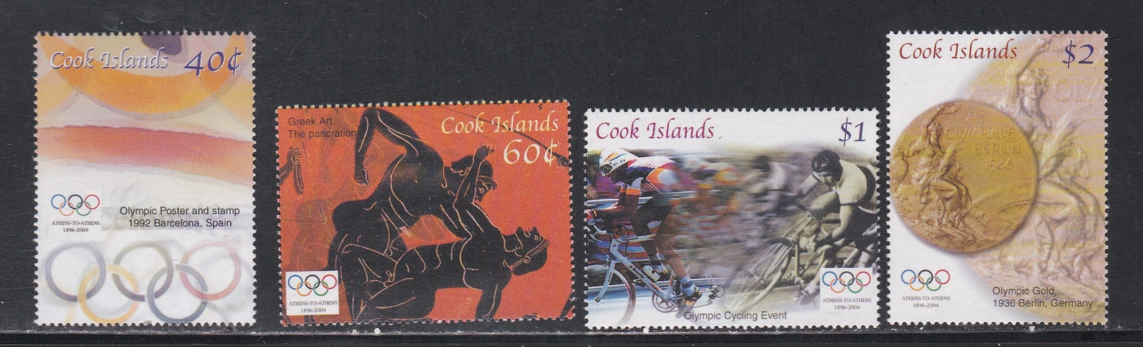 Cook Islands # 1266-1269, Athens Summer Olympics, Mint NH, 1/2 Cat ...
