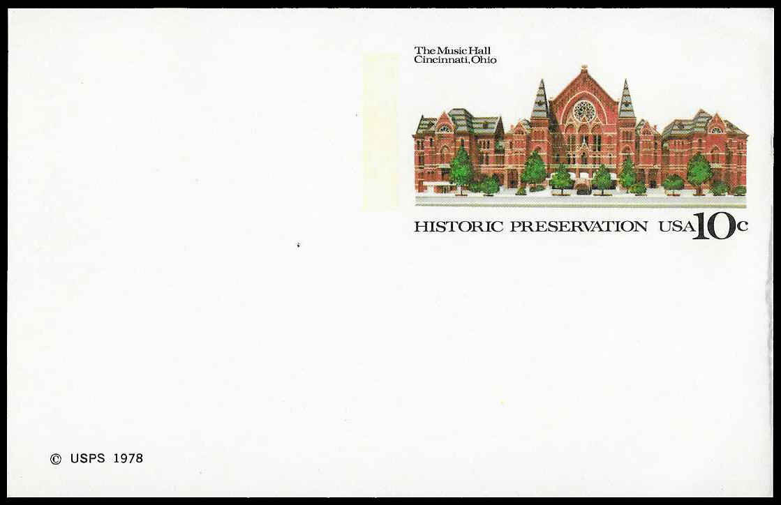 PCBstamps US UX73, Cincinnati Music Hall, Postal Card, unused, (1 ...