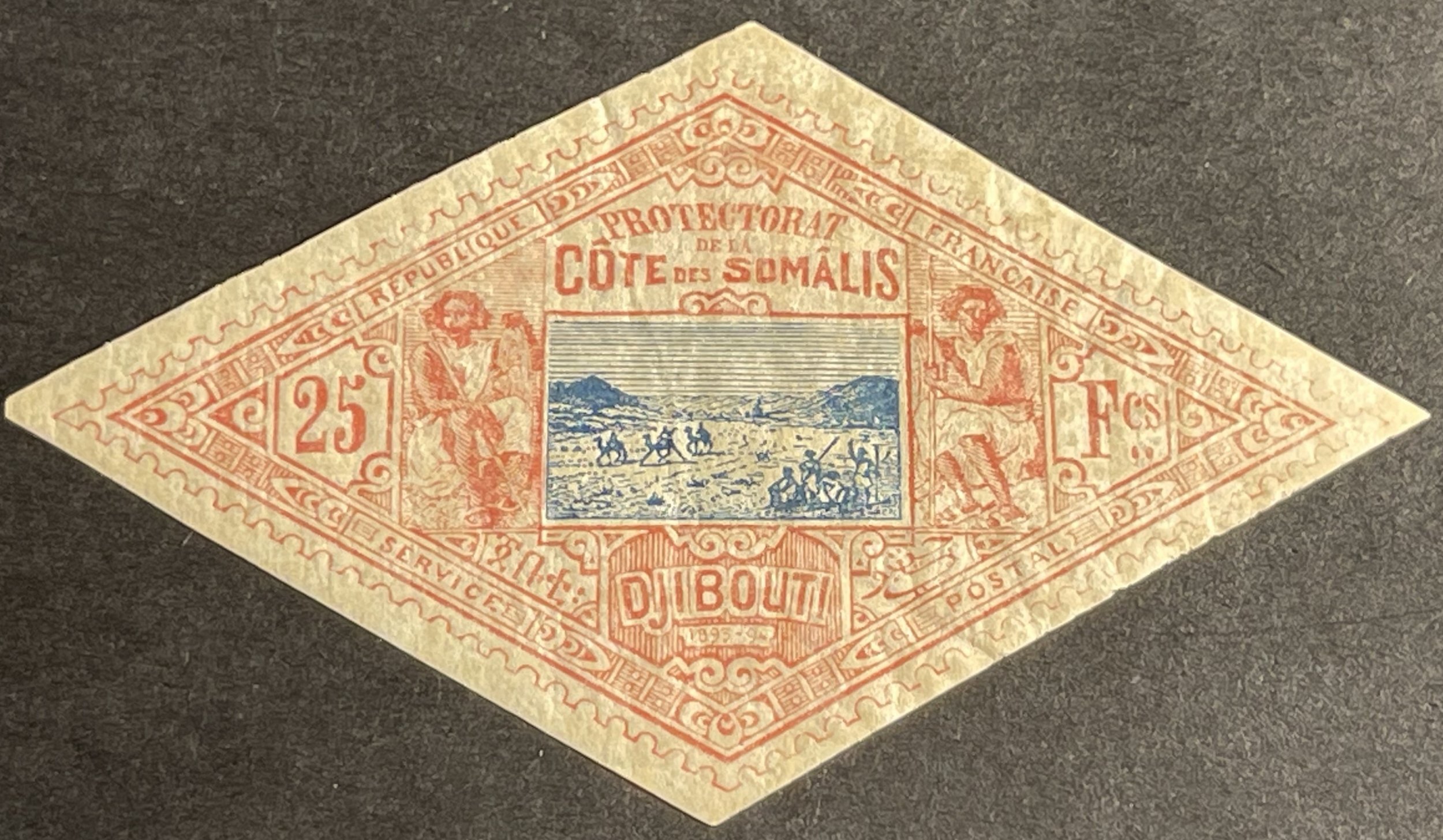 Somali Coast # 21-Mint/Hinged**Toned Gum**--Single--Imperforate as ...