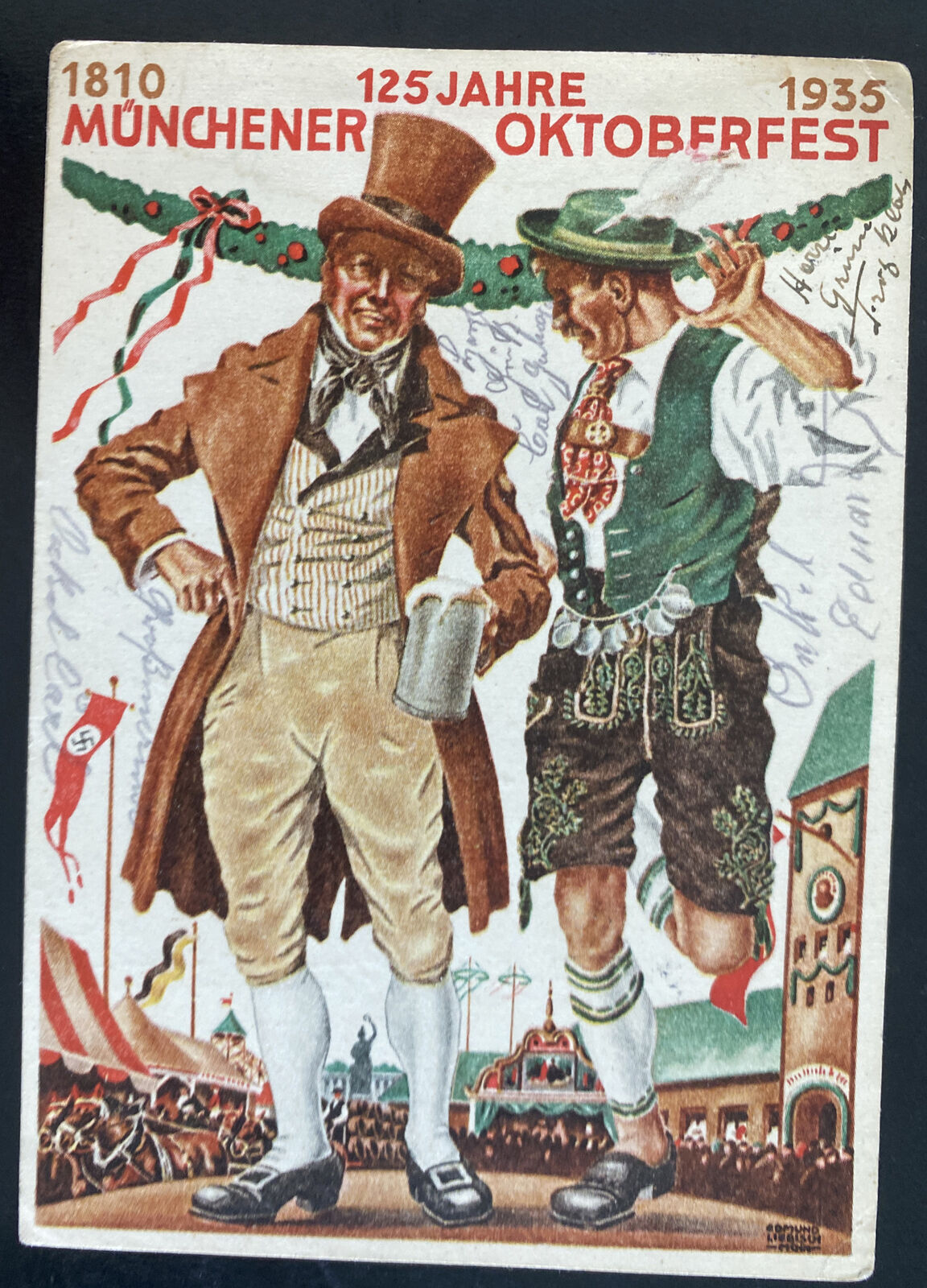 1935 Munich Germany Picture Postcard Cover To Bamburg October Fest ...
