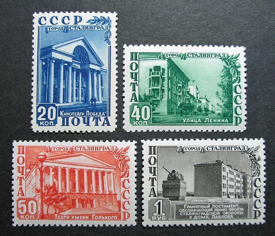 Russia 1950 #1477-1480 MNH OG Russian Restoration of Stalingrad Set $35 ...