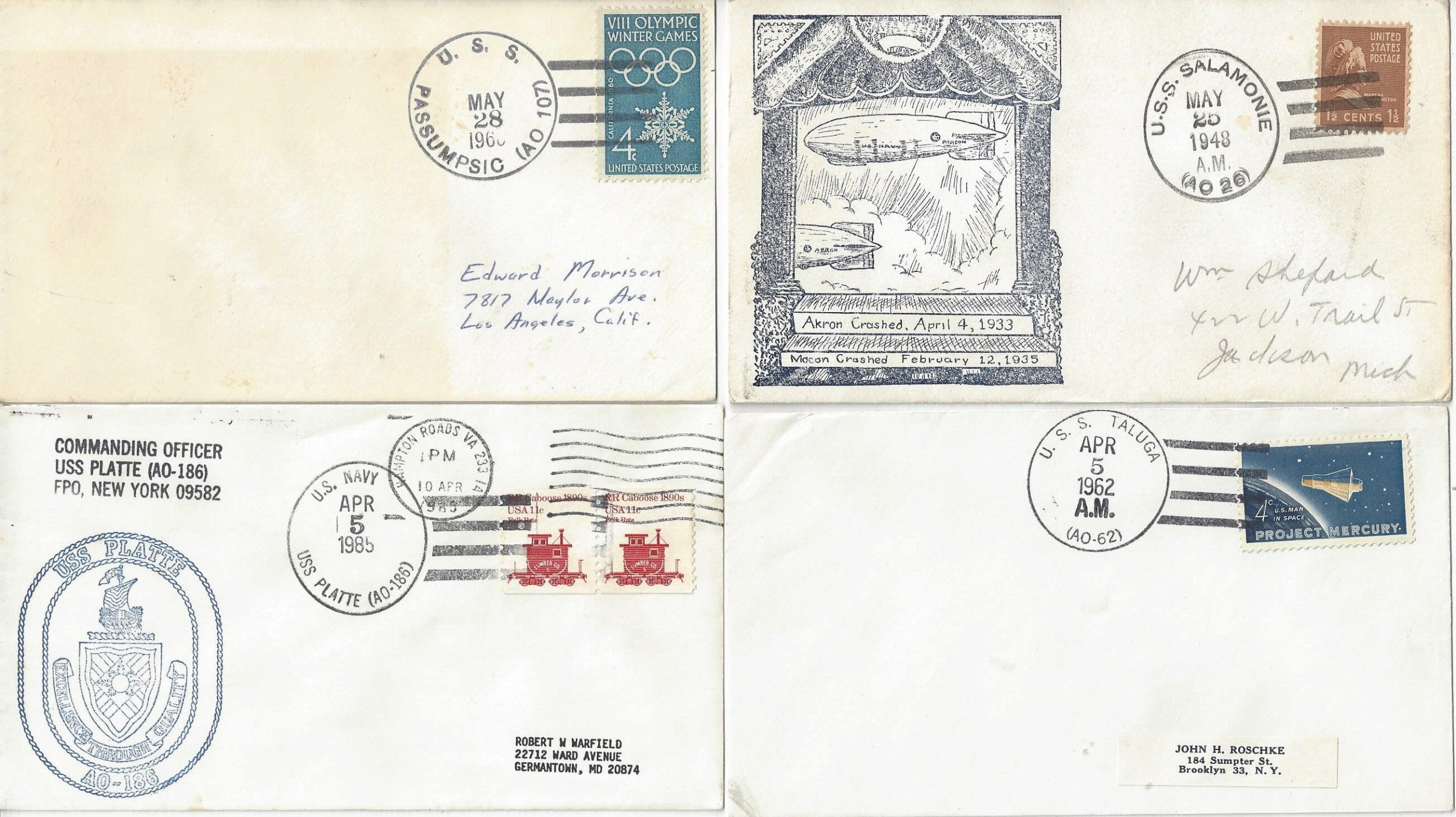 US Navy Covers 20 Dif AO (Oilers) 1933 to 1985 All Shown | United ...