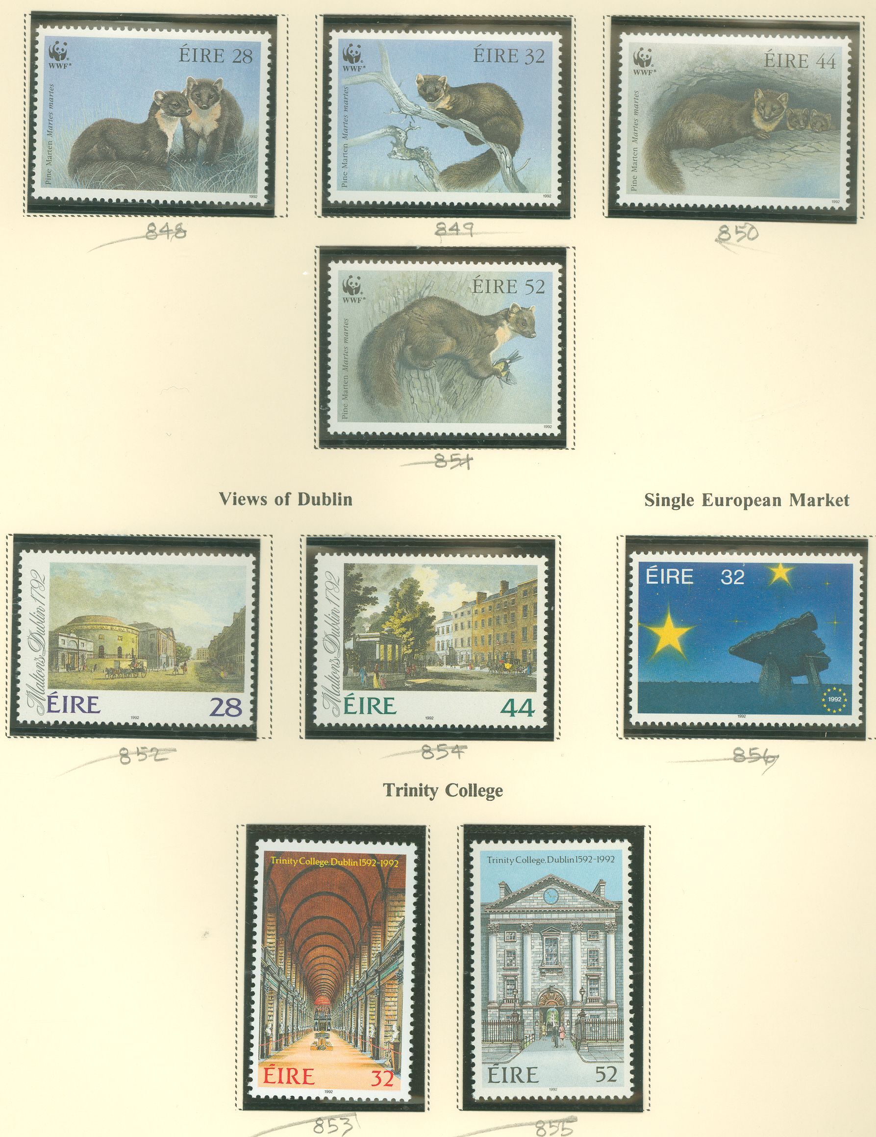 Ireland #866-876 Single (Complete Set) (Art) (Paintings) (Wildlife ...