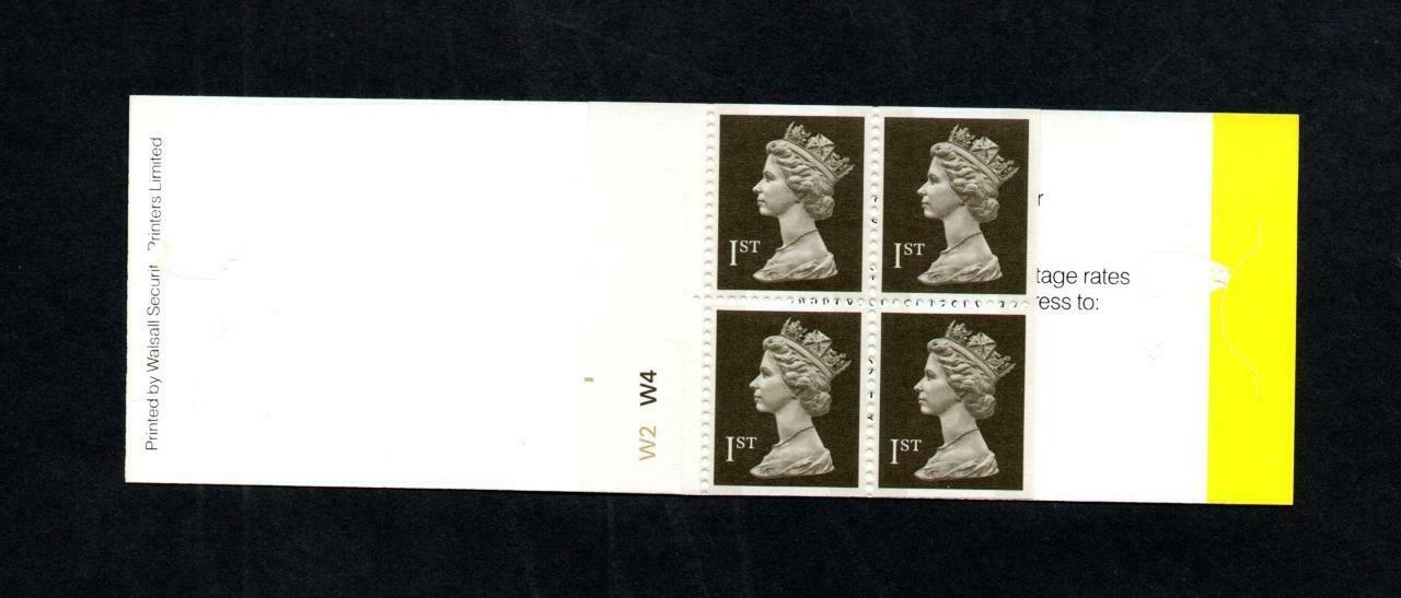 4x 1st NVI Barcode Booklet Type 4 Plate W2 W4 + BAR 6mm MCC £95 | Great ...