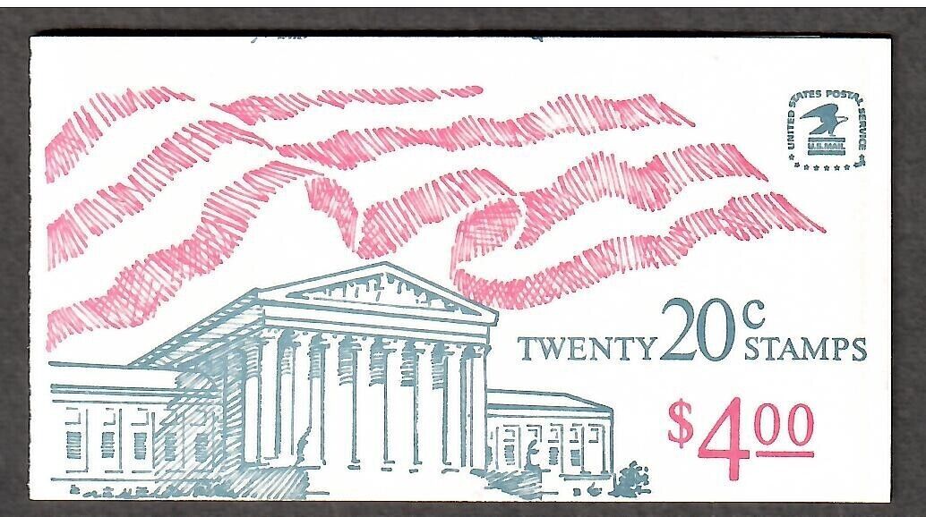 US UNEXPLODED Booklet # BK140A , Flag over SCOTUS , VF OG NH - I ...