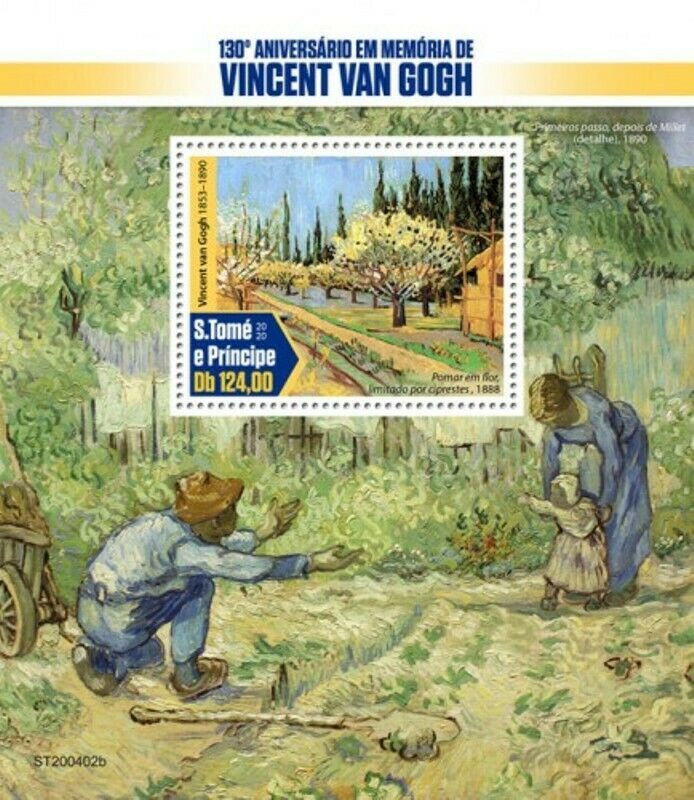 St Thomas - 2020 Painter Vincent van Gogh - Stamp Souvenir Sheet ...