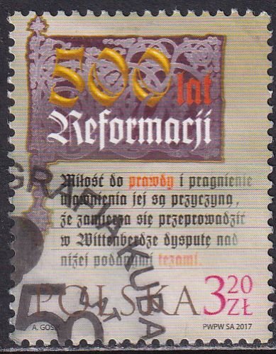 Poland 2017 Sc 4275 Protestant Reformation 500 Year Anniversary Stamp ...