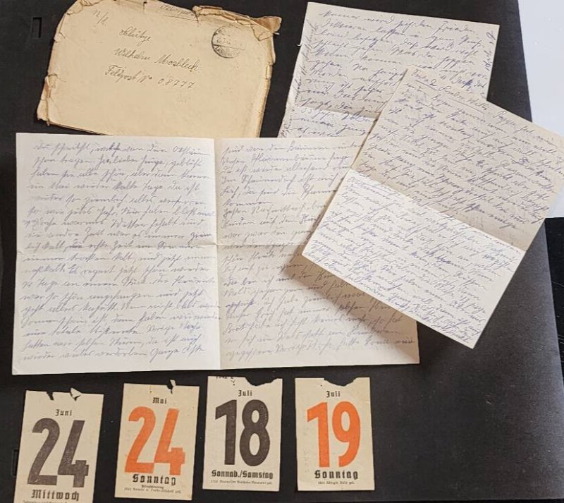 WW2 WWII Nazi Germany 1942 war time soldiers Military Feldpost mail ...