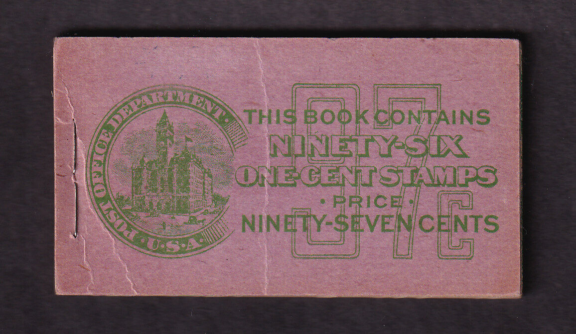 1917 Sc BK54 MNH with OG 97c booklet (16 Sc 498e panes) BC4A II-h ...