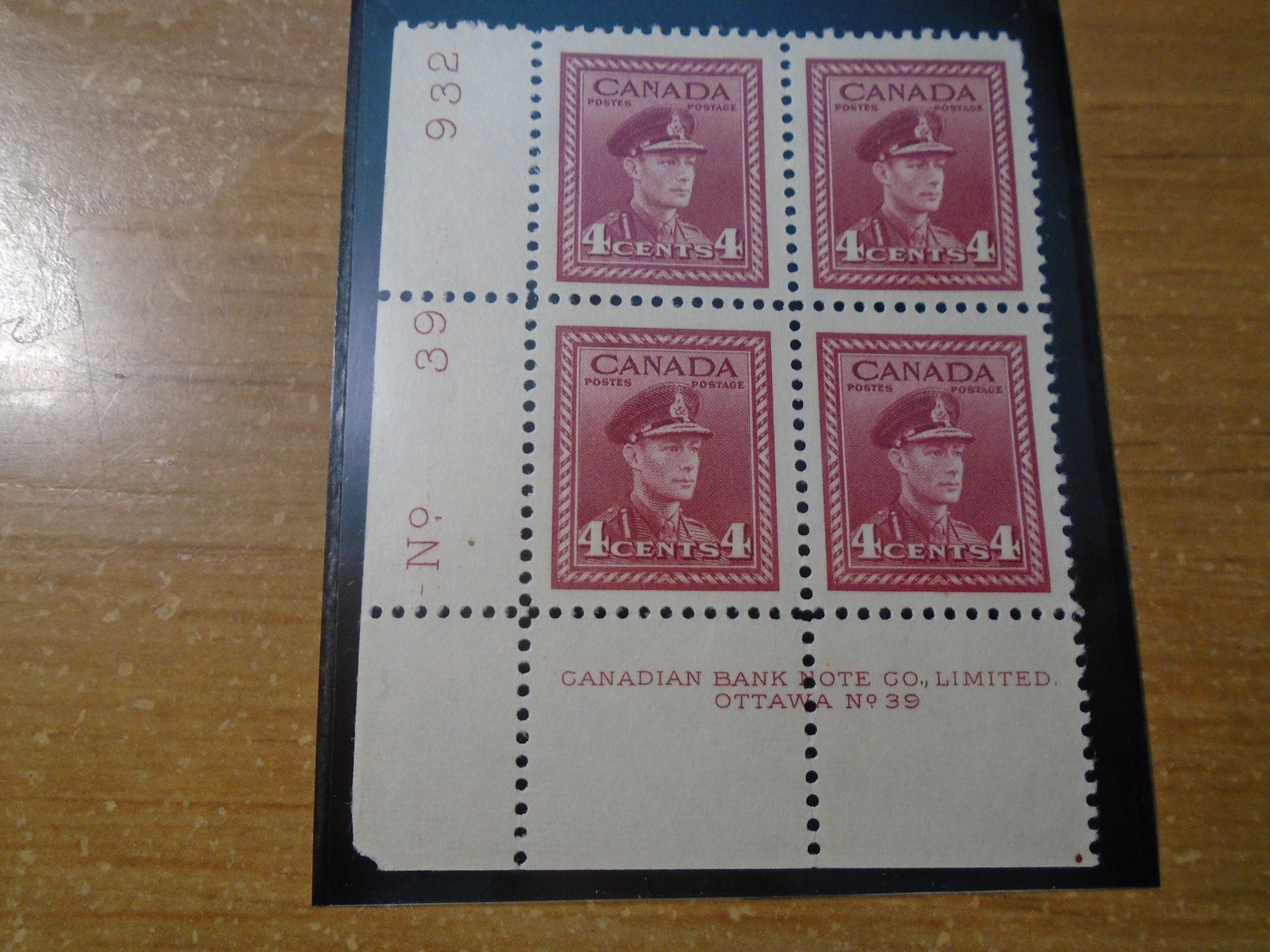 Canada # 254 LL # 39 Plate Block | Canada, General Issue Stamp / HipStamp