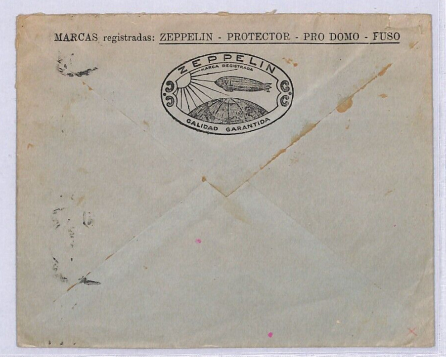 PARAGUAY Cover Asuncion 1938 ZEPPELIN Illustrated Reverse Leipzig ...