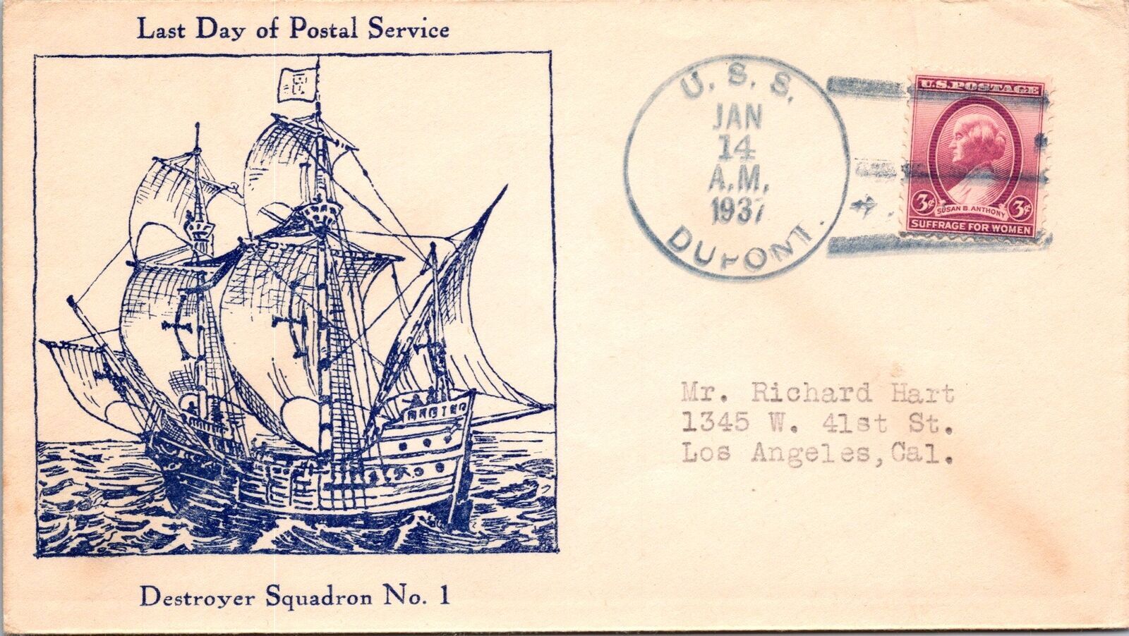 1937 - Destroyer Squadron #1 Last Day of Svc - Phila, Pa - USS Dupont ...