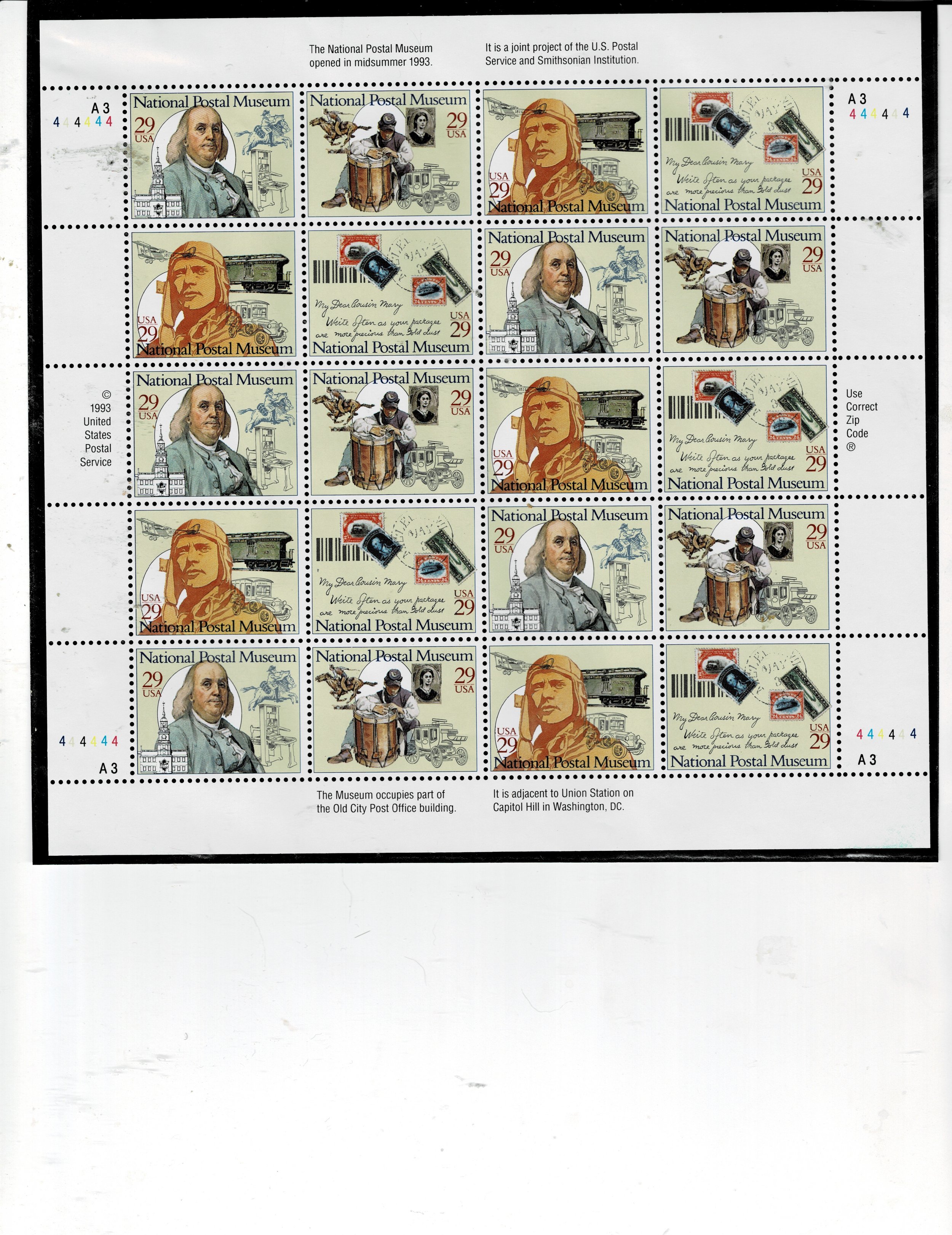 National Postal Museum 29c US Postage Sheet #2779-82 MNH | United ...