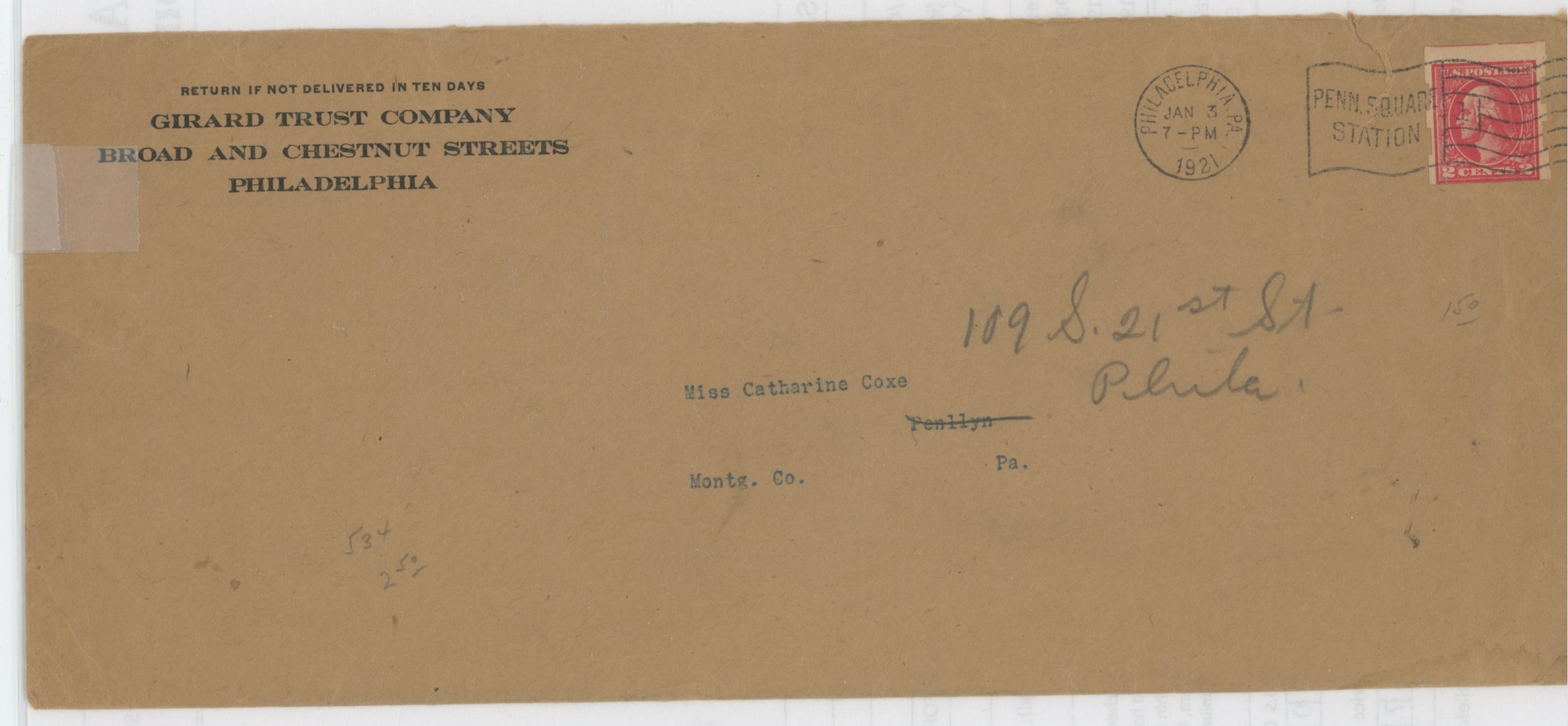 US 534 Schermack Type III used on commercial cover and forwarded; some ...
