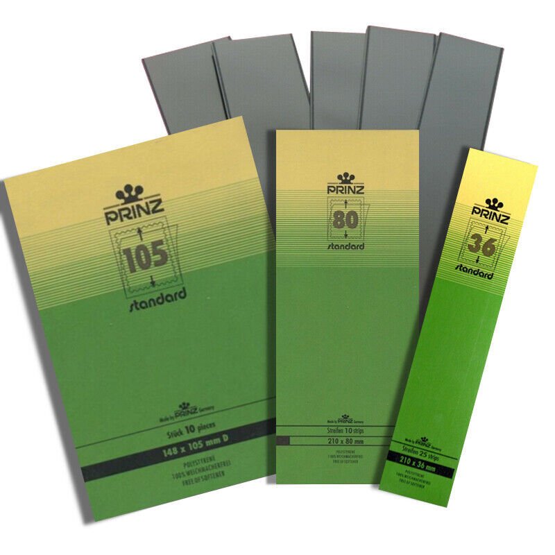 Prinz Stamp Mounts - Standard and Gard, Clear & Black backed - Choice ...