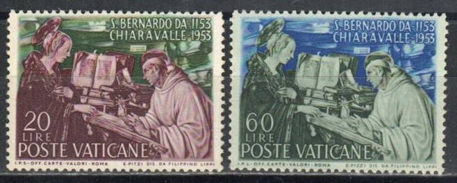 Vatican City Stamp 171-172 - Death of St. Bernard of Clairvaux | Europe ...