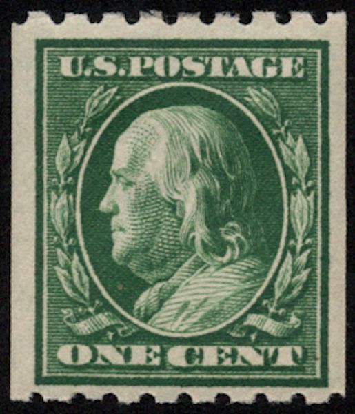 US #390 VF JUMBO mint lightly hinged, HUGE MARGINS, seldom seen so big ...