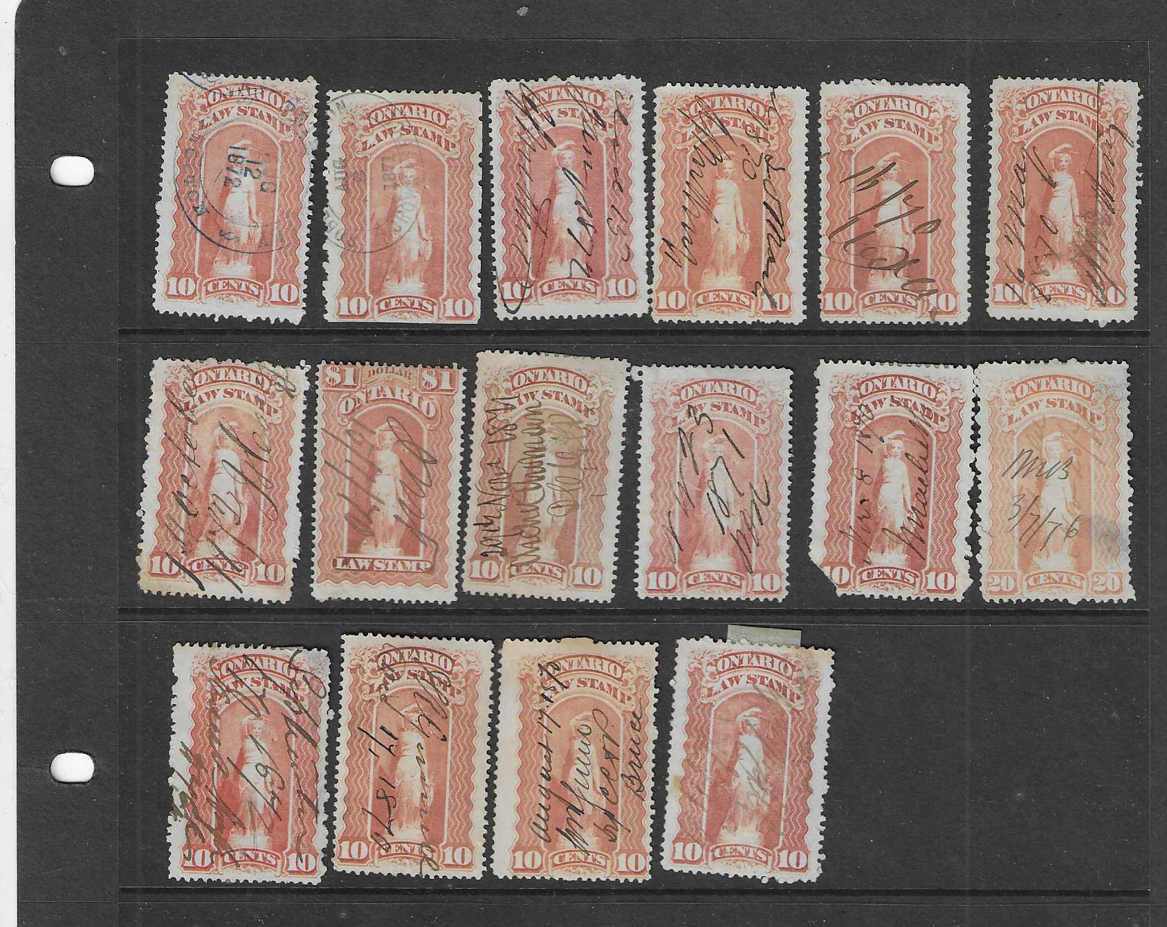 Canada Ontario LAW Stamp Collection | Canada, General Issue Stamp ...