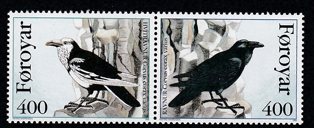 Faroe Islands # 287-288, Ravens, Mint NH, 1/2 Cat. | Europe - Faroe ...