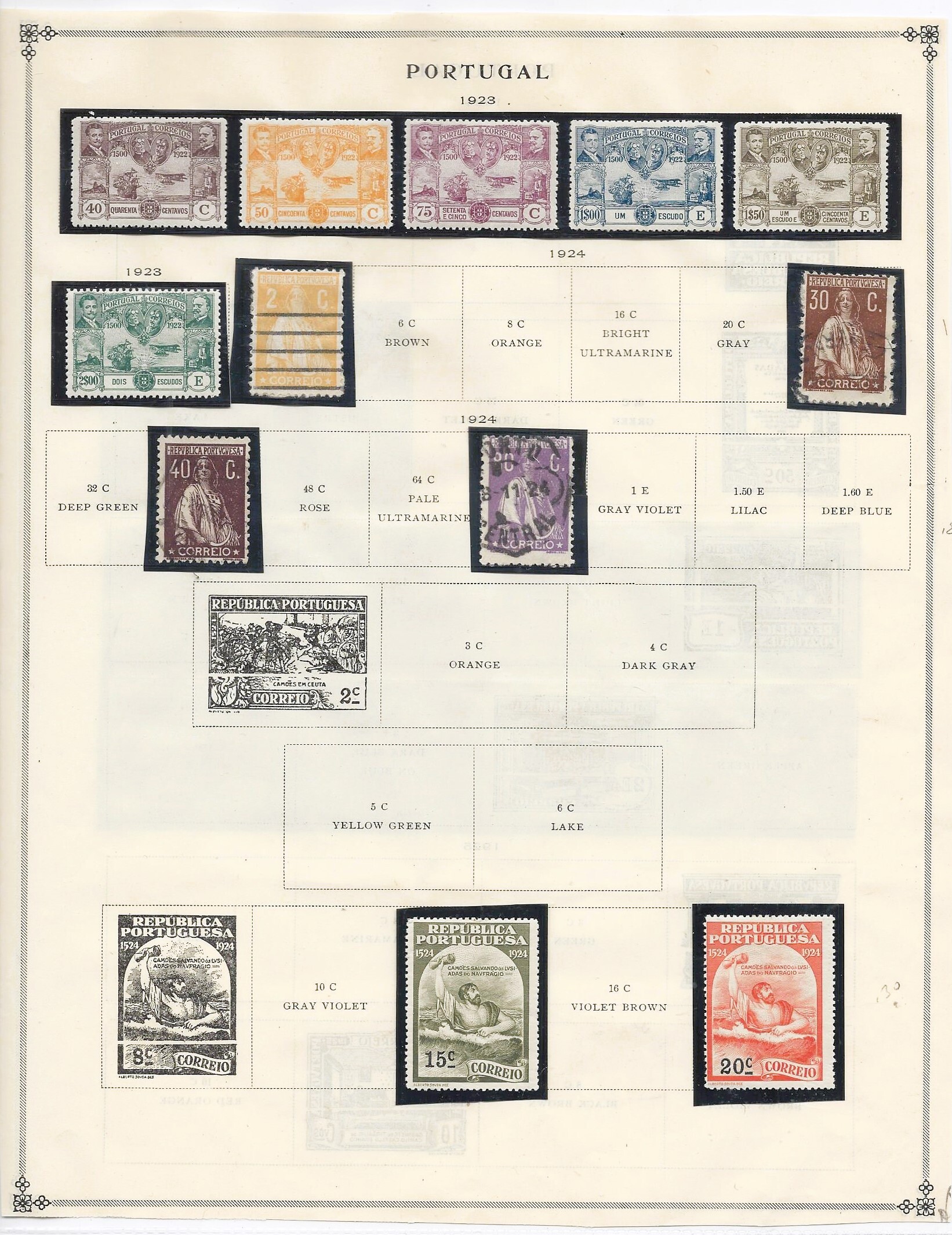 Portugal - Binder w/28 Pages containing 160 stamps - See scans ...