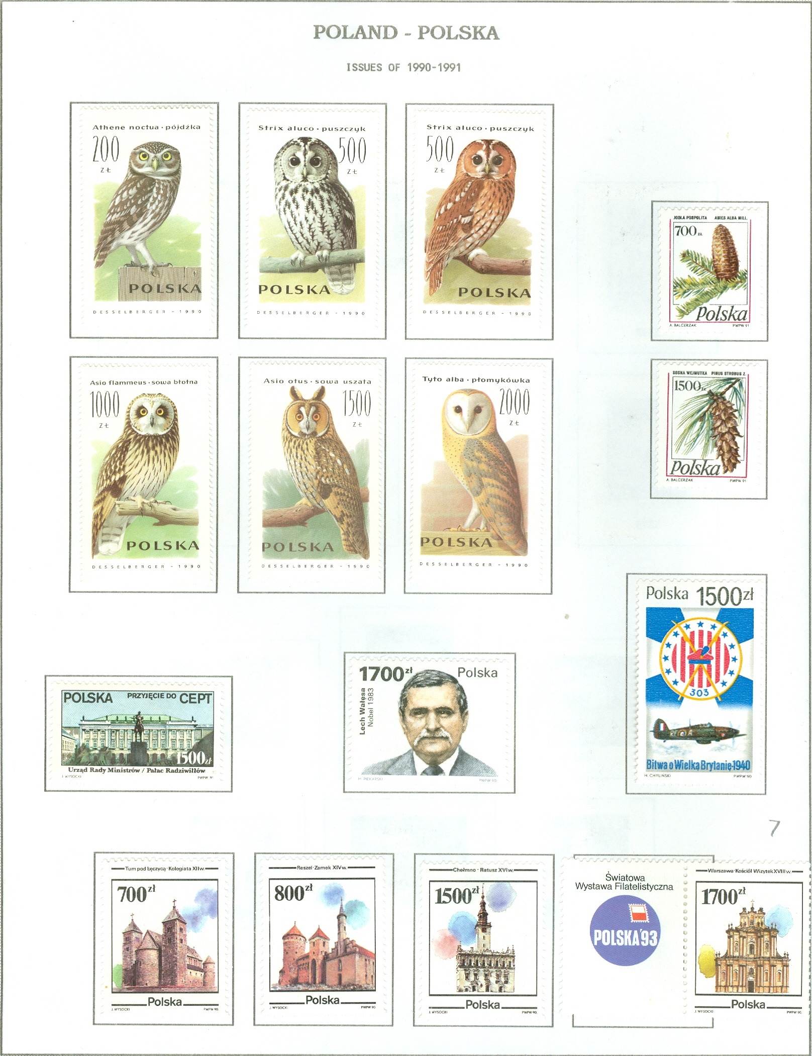 collection on pages ES: Poland 1990-91 mint mostly complete CV $65 ...
