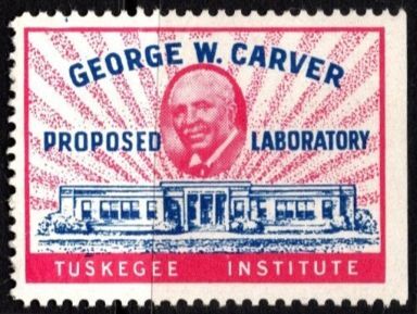 Vintage US Poster Stamp Tuskegee Institute George Washington Carver ...