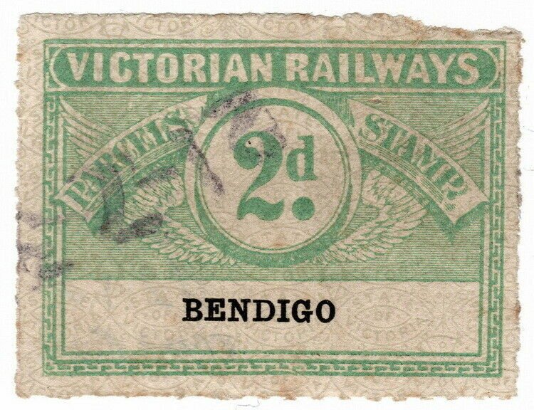 (I.B) Australia - Victoria Railways : Parcel Stamp 2d (Bendigo ...