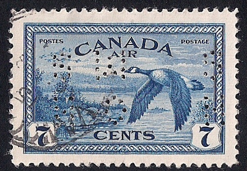 Canada #C9 7 cent Canada Goose stamp used EGRADED VF 82 | Canada, Air ...