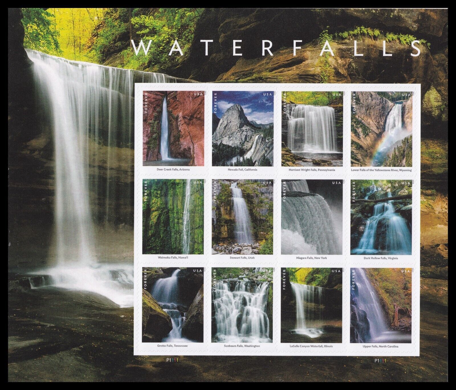 US 5800 Waterfalls forever sheet (12 stamps) MNH 2023 | United States ...