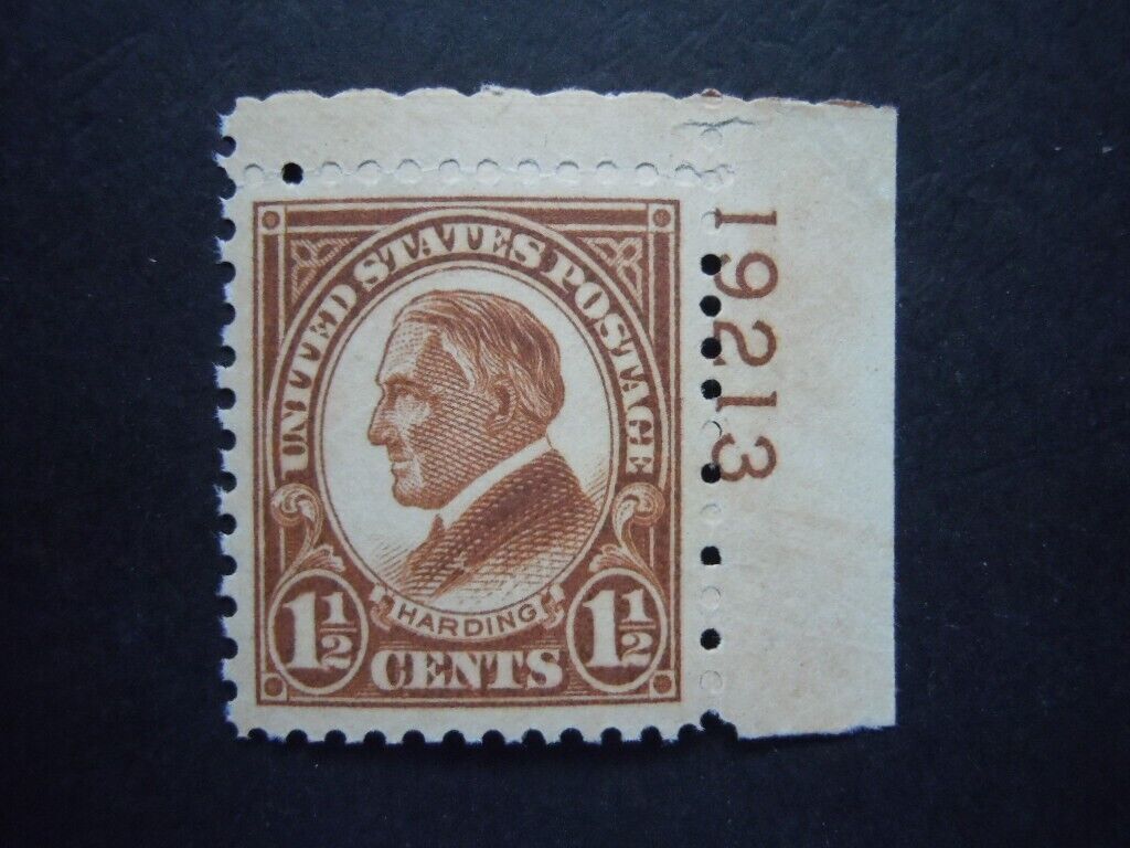 #633 1 1/2c Harding Plate # Single MNH OG VF/XF CV $20 "Includes New ...