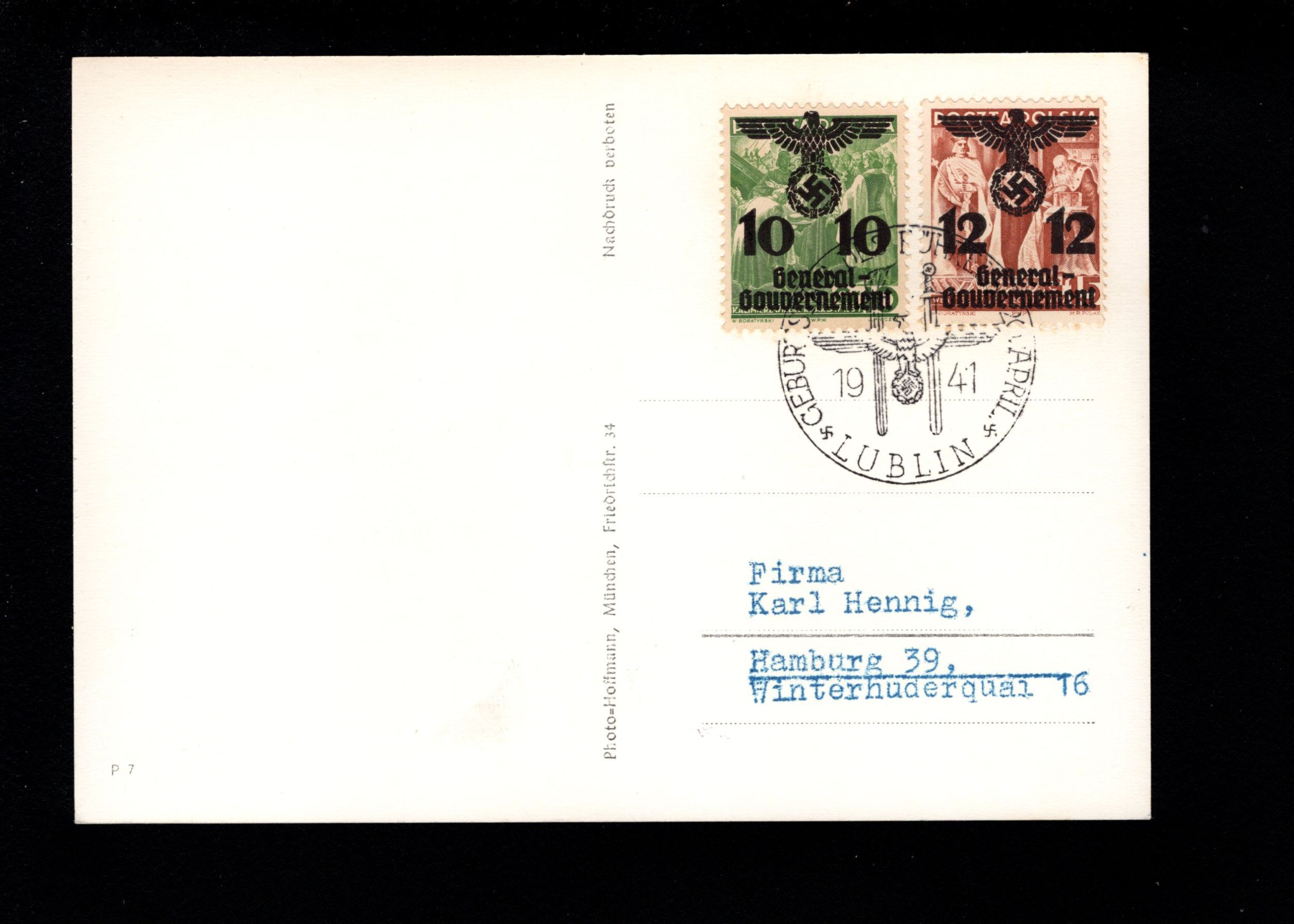 Germany Hitler Goering Map Studying Hitler Birth Cancel Lublin 1941 ...