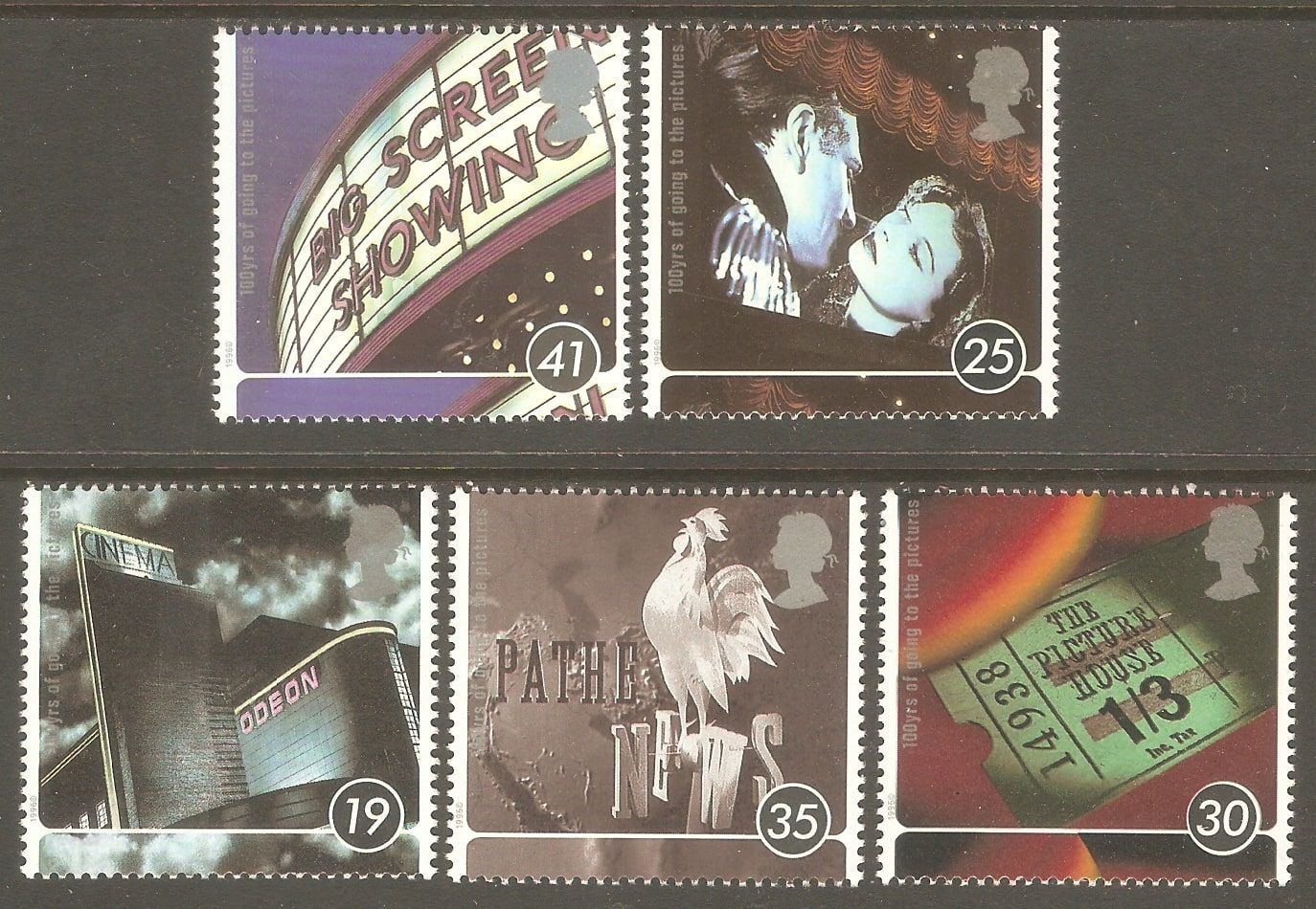 GREAT BRITAIN Sc# 1658 - 1662 MNH FVF Set - 5 Movie Theatres Film ...