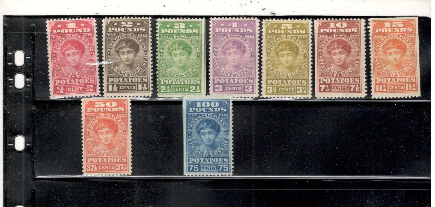 US Potato Revenue Stamp Collection MH | United States, Stamp / HipStamp