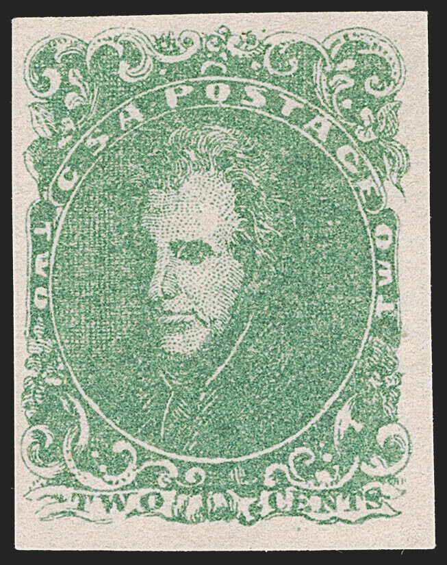 US Stamps CSA #3 Imperf Mint OG H VF LOT #77768* | United States ...