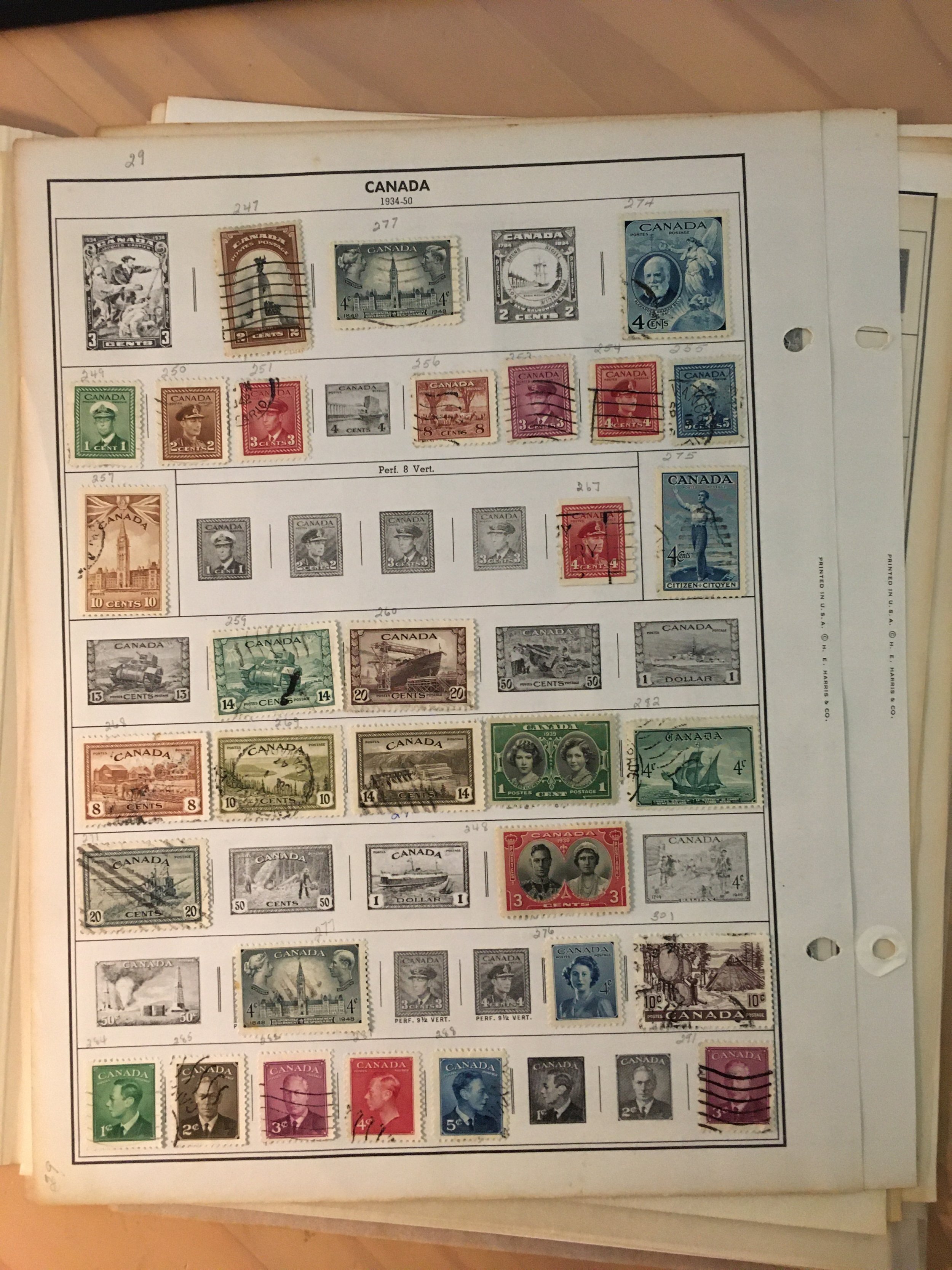 Collection of Canada stamps from huge Harris albums / HipStamp