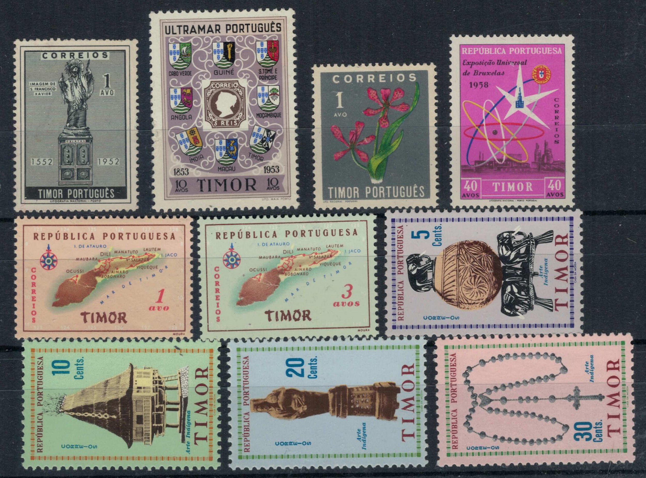 Timor collection of 10 all different mint stamps / HipStamp