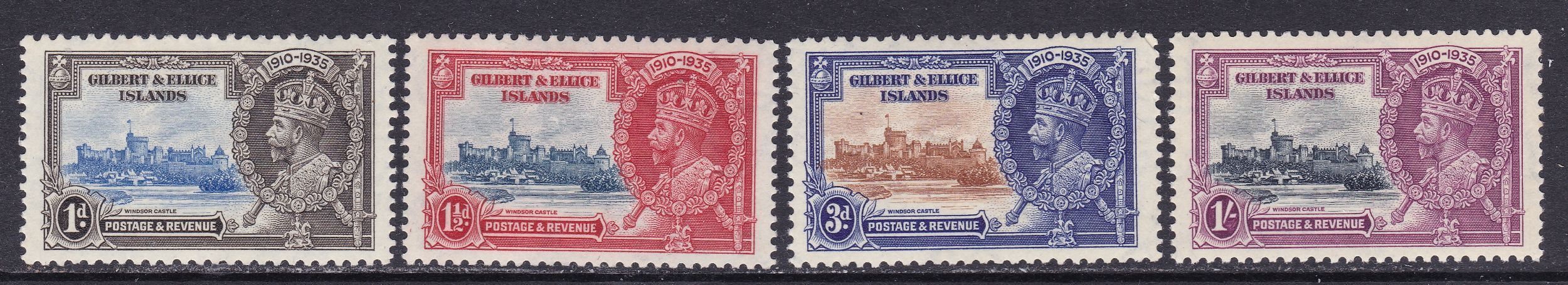 Gilbert & Ellis Is Scott 33-36, 1935 KGV SJ, VF MLH Scott $37 ...